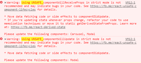 Unsafe Life Cycle Method Has Warning At Strictmode · Issue 5571 8669