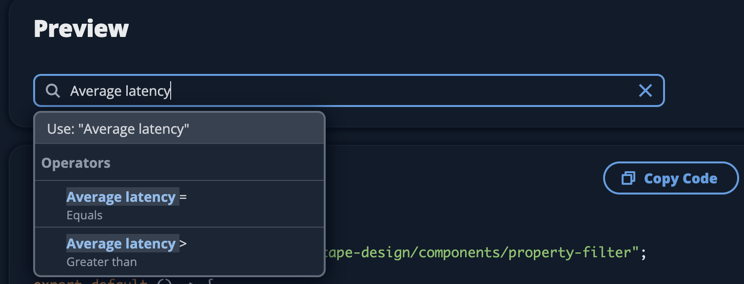 [Bug]: Cannot eliminate "=" from operators in PropertyFilter · Issue #569 · cloudscape-design ...