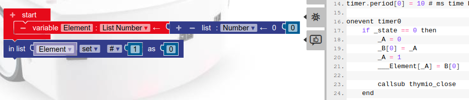 Various small bugs in Thymios Code Generation · Issue #1389 · OpenRoberta/openroberta-lab · GitHub
