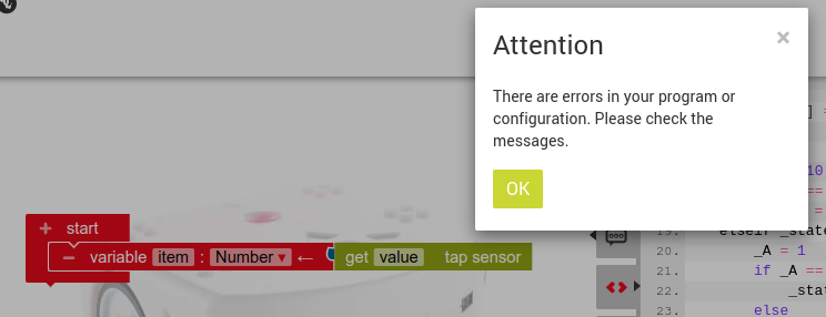 Various small bugs in Thymios Code Generation · Issue #1389 · OpenRoberta/openroberta-lab · GitHub