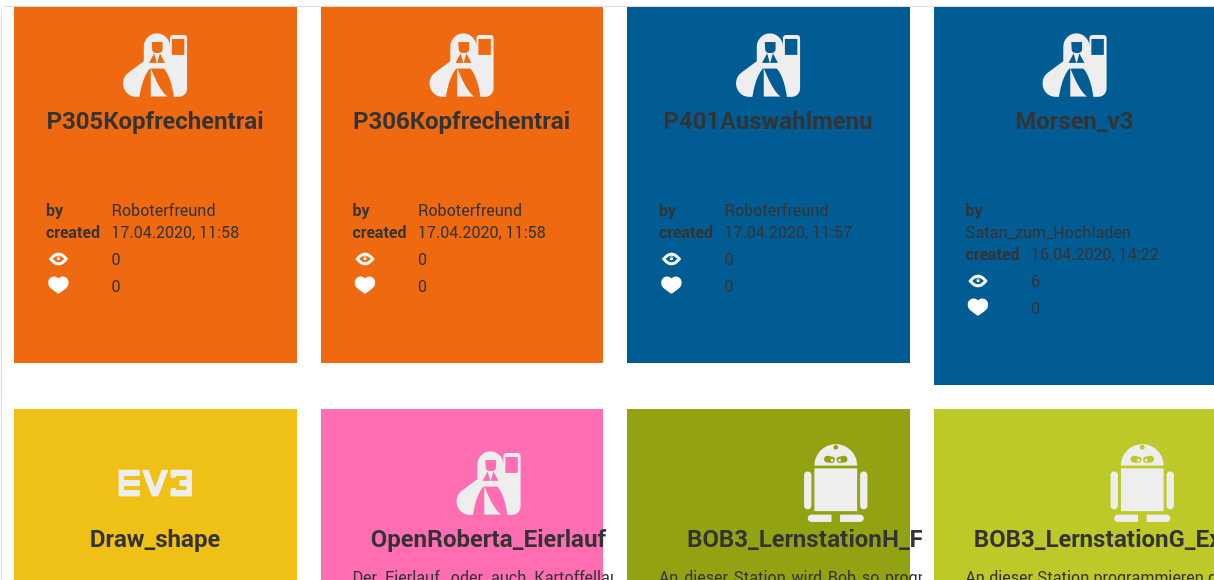 Gallery View · Issue #800 · OpenRoberta/openroberta-lab · GitHub