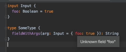 Fields are not found for a default value of an input · Issue #310 · JetBrains/js-graphql ...