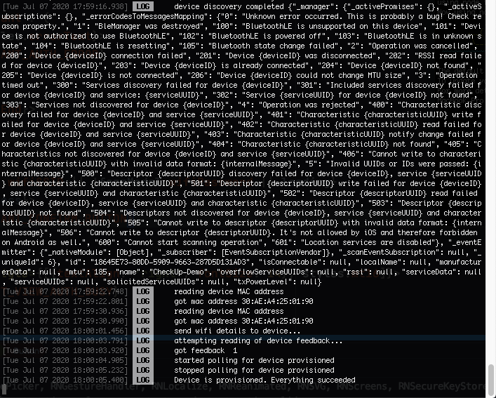 [iOS] it seems BLE Manager cannot be restarted when refreshing the app ...