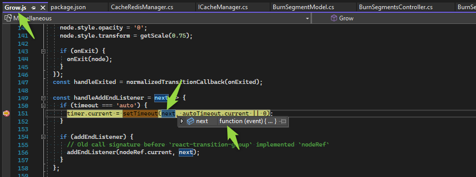 [Transition] Uncaught syntax error: unexpected identifier in @mui/material v5.3.1 using `Grow ...