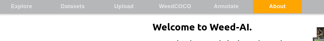 annotate tab doesn't appear on 'About' page · Issue #699 · Weed-AI/Weed-AI · GitHub