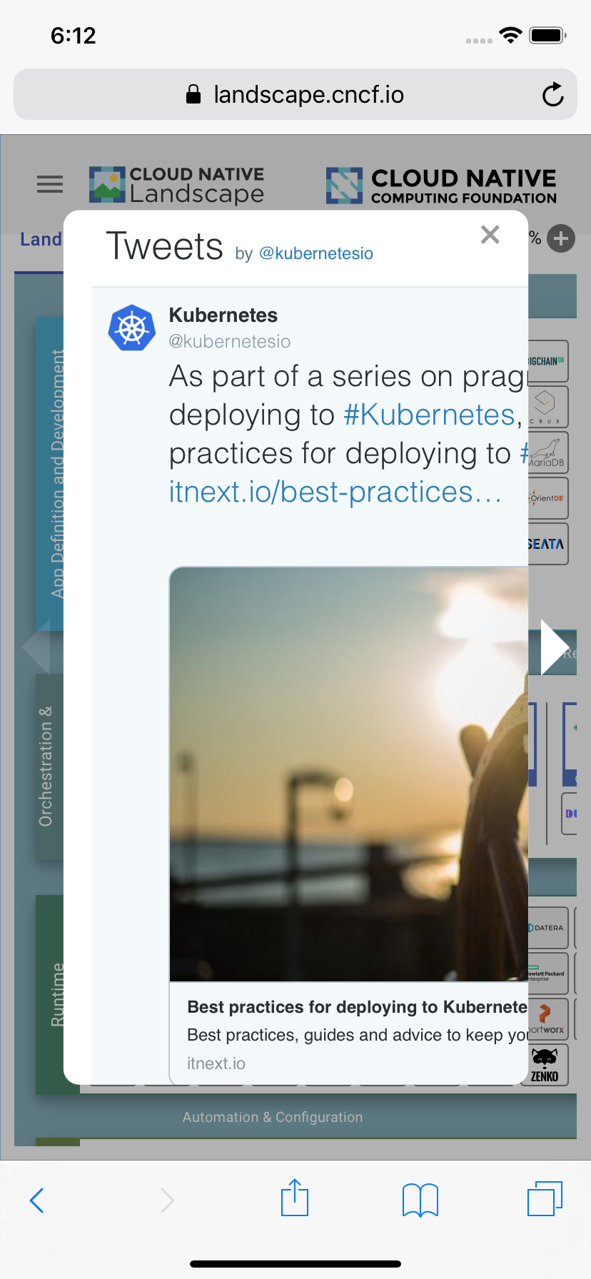 Embedded tweets look broken on Safari iphone · Issue #331 · cncf/landscapeapp · GitHub
