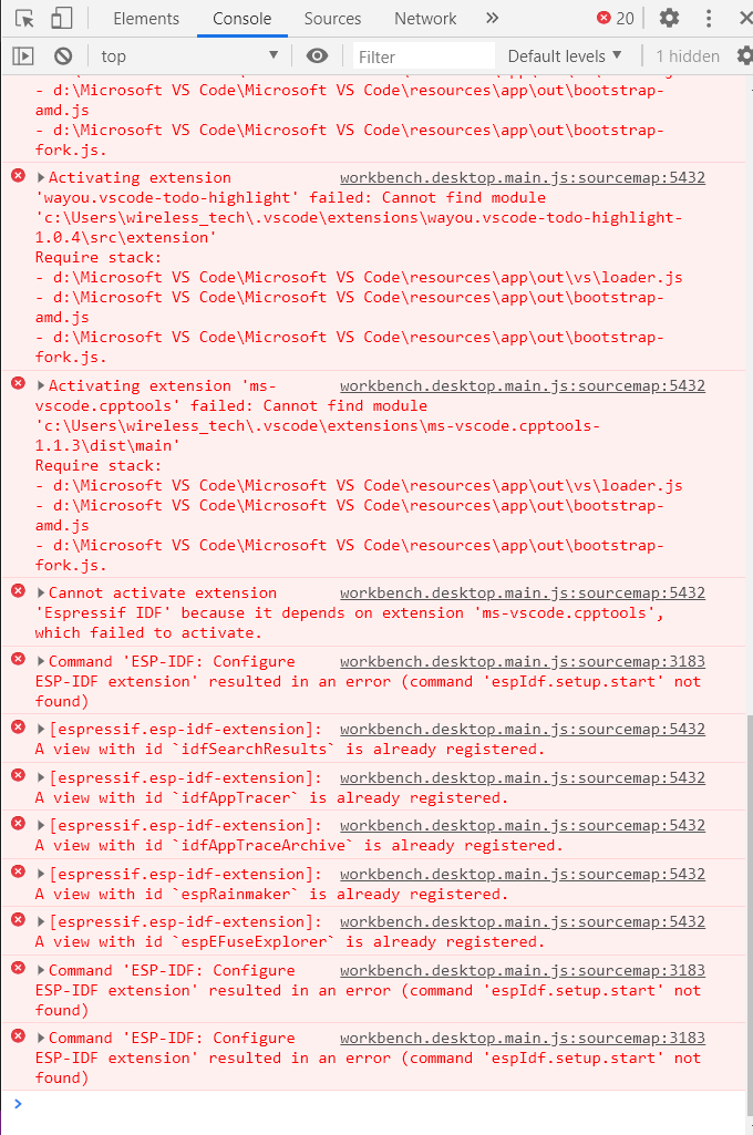 [Bug Report]: Failed to configure the ESP-IDF extension (VSC-524 ...