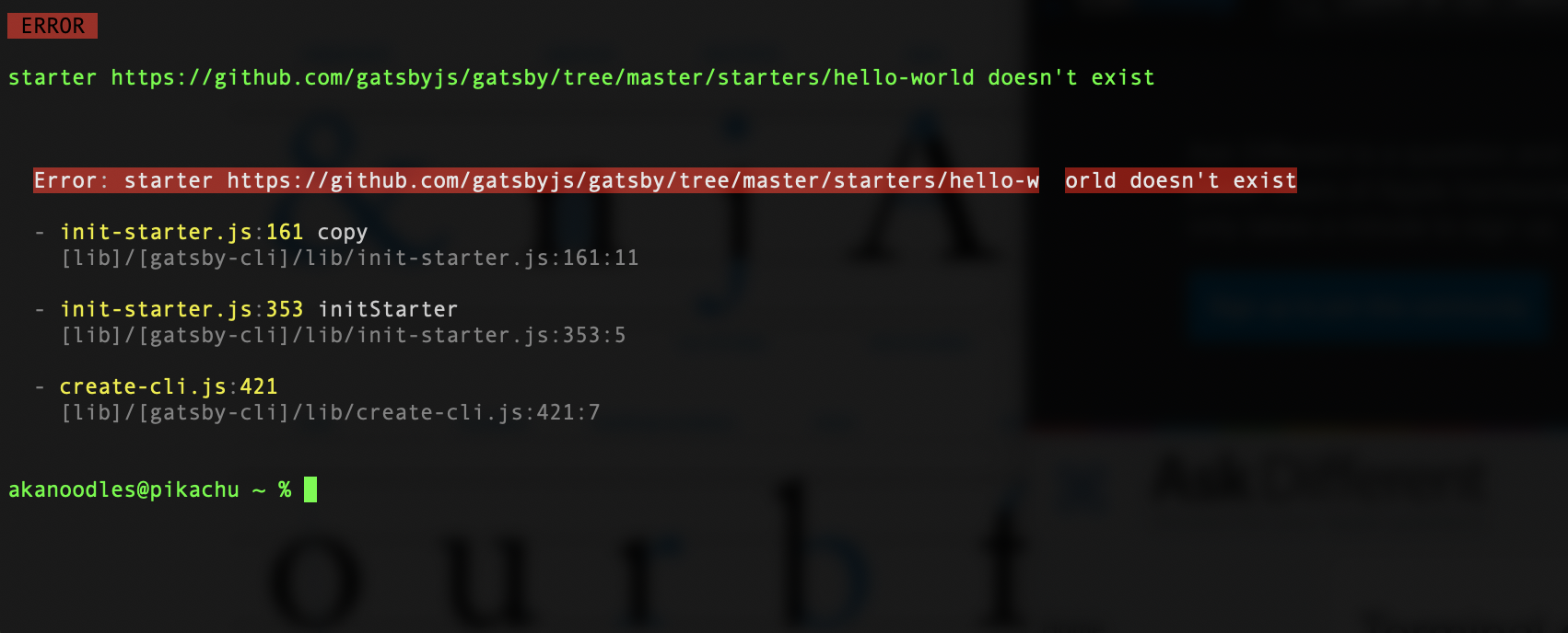 Starter Error - doesn't exist file empty · Issue #26522 · gatsbyjs/gatsby · GitHub