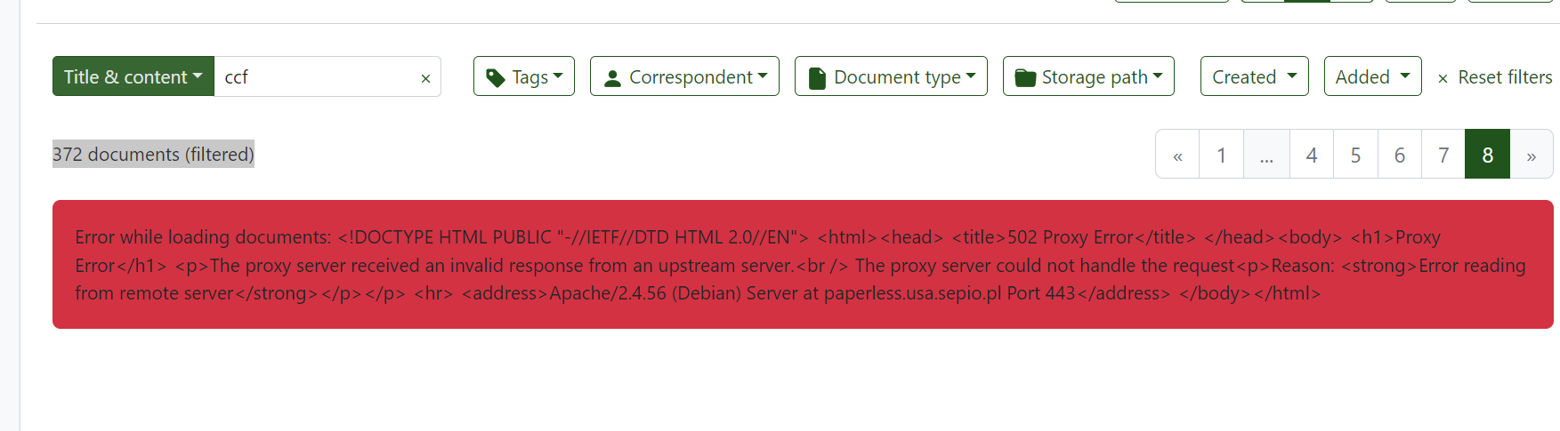 [BUG] Requests with invalid page index time-out · Issue #3079 · paperless-ngx/paperless-ngx · GitHub