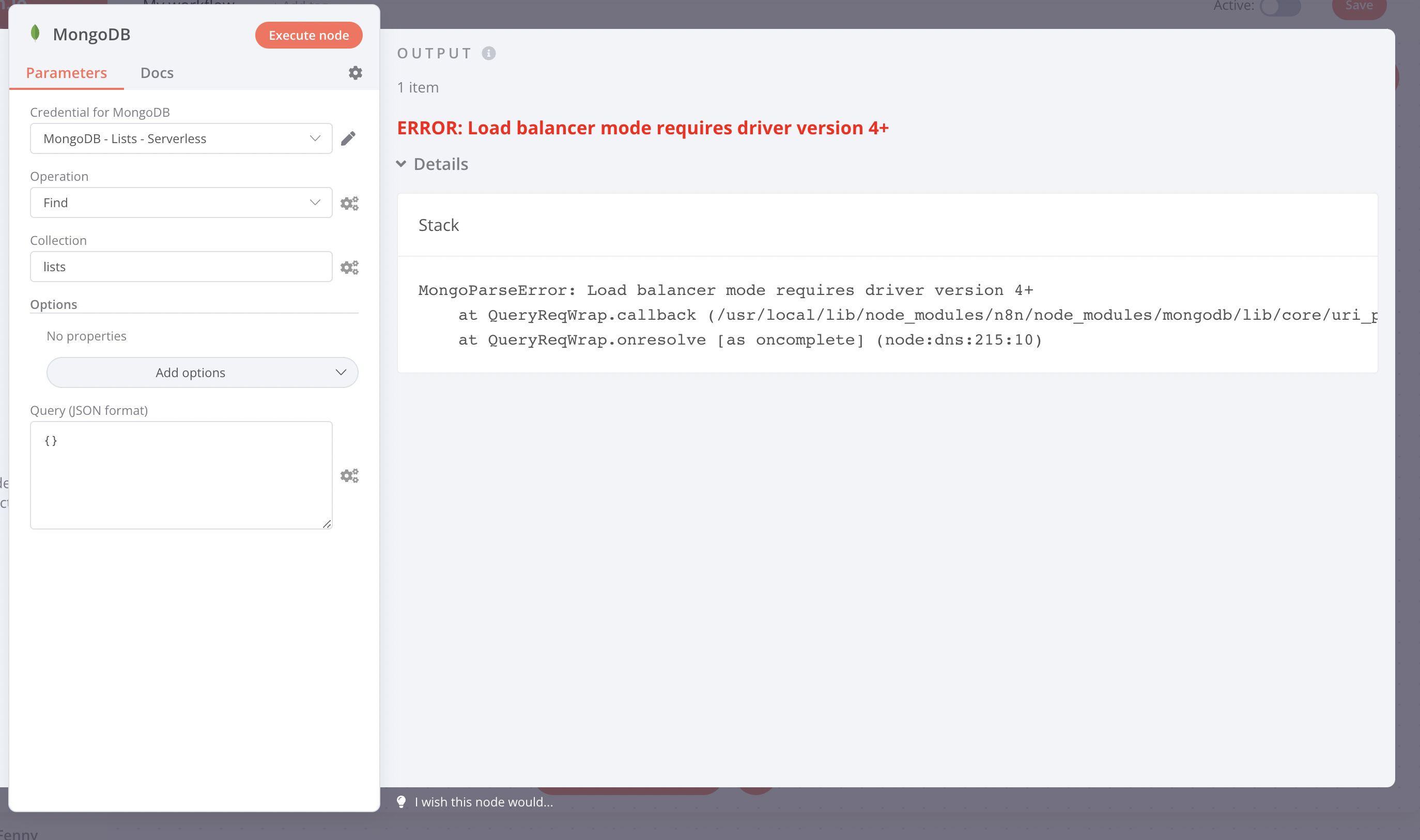 Mongodb Node Does Not Work With Serverless Instances · Issue 3910 · N8n Ion8n · Github