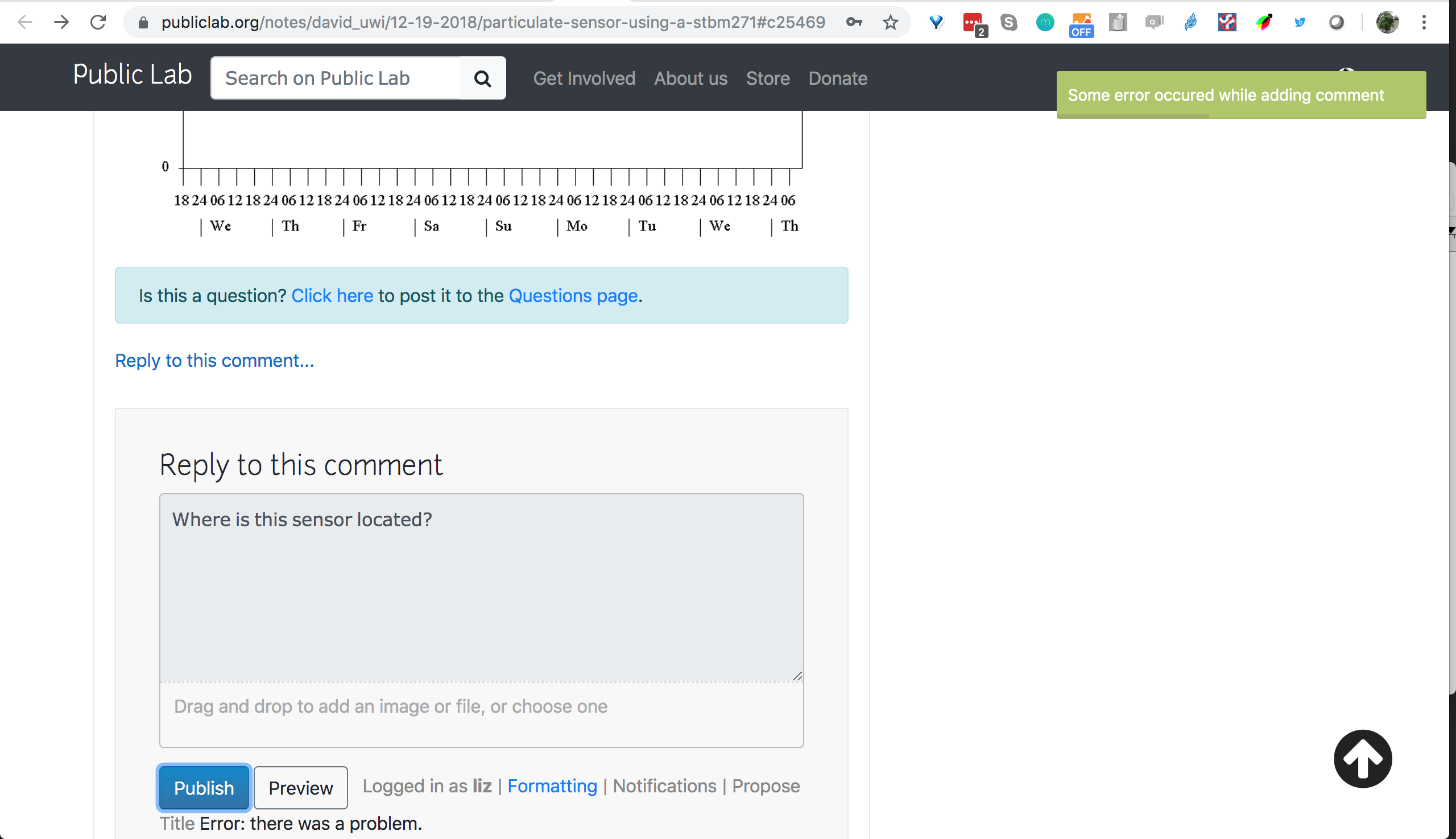 comment posting error due to email service downtime · Issue #6273 · publiclab/plots2 · GitHub