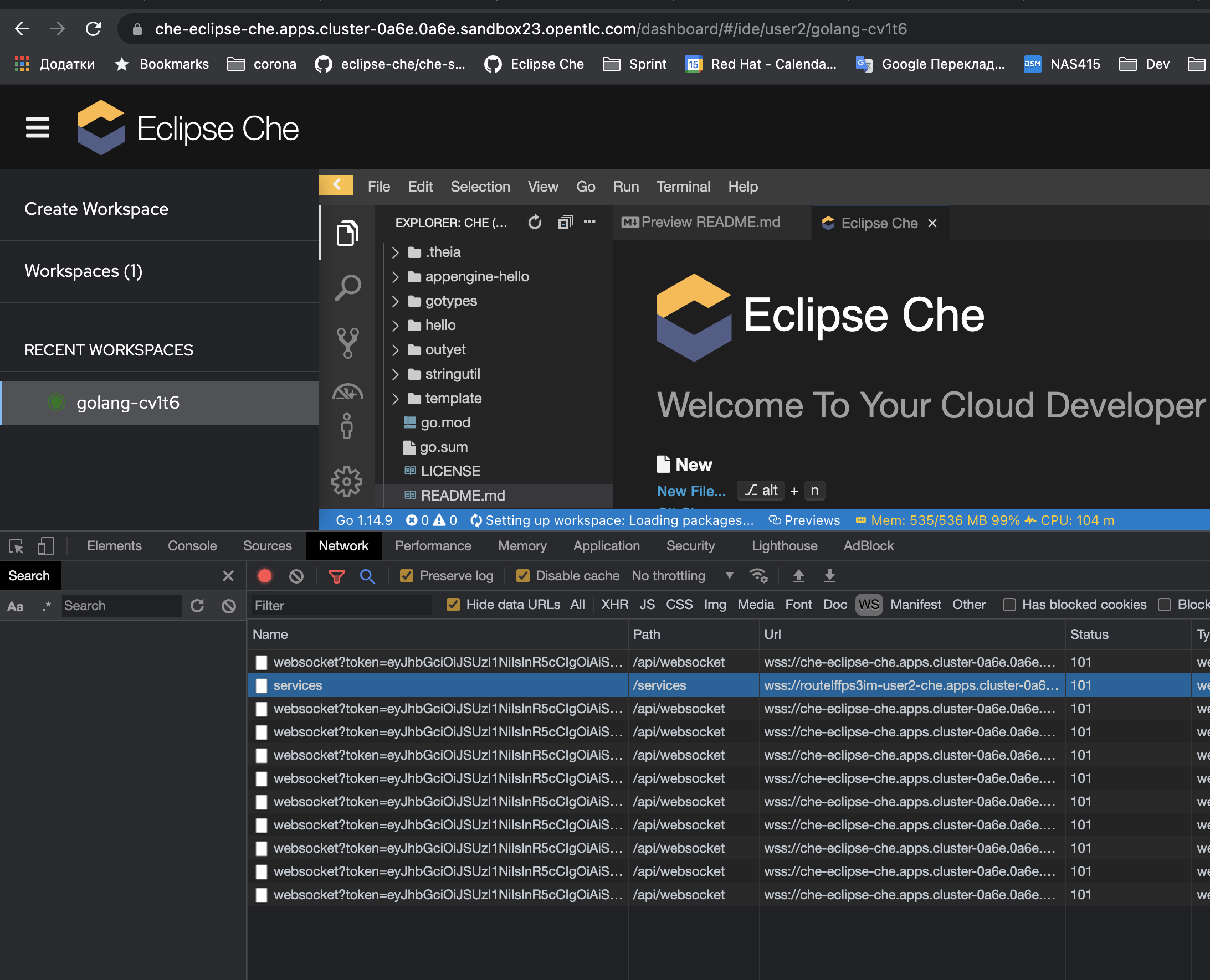 Eclipse Che reloading intermittently · Issue #19796 · eclipse-che/che ...