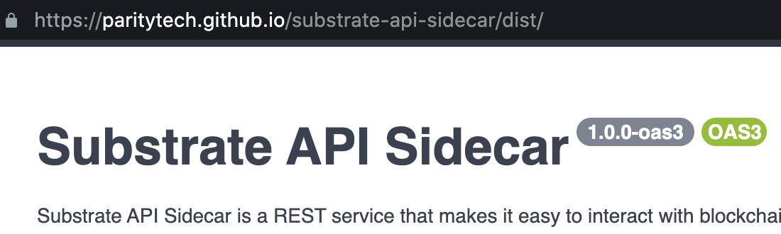 openAPI version is to follow substrate-api-sidecar version, e.g. 1.0.0-v9.1.9 · Issue #670 ...