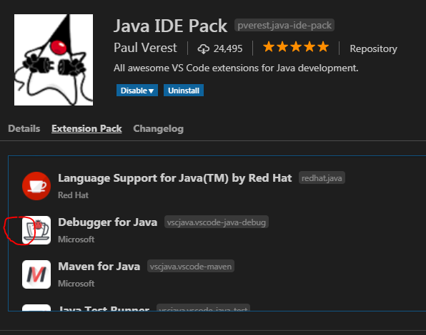 [feature request] Extensions pack tab does not show extention ...