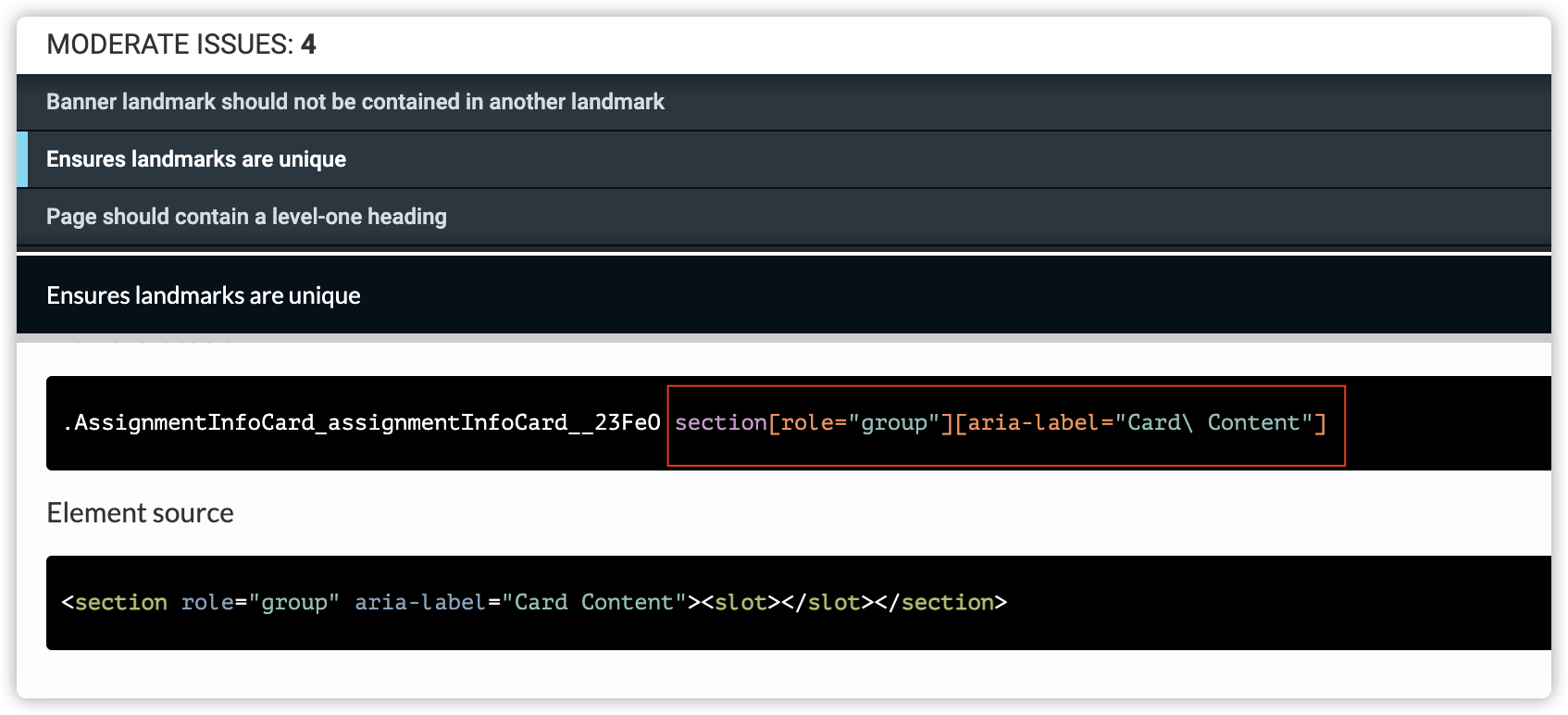 [SF][Card][A11y]: Ensure landmarks of card content are unique · Issue #3730 · SAP/ui5 ...