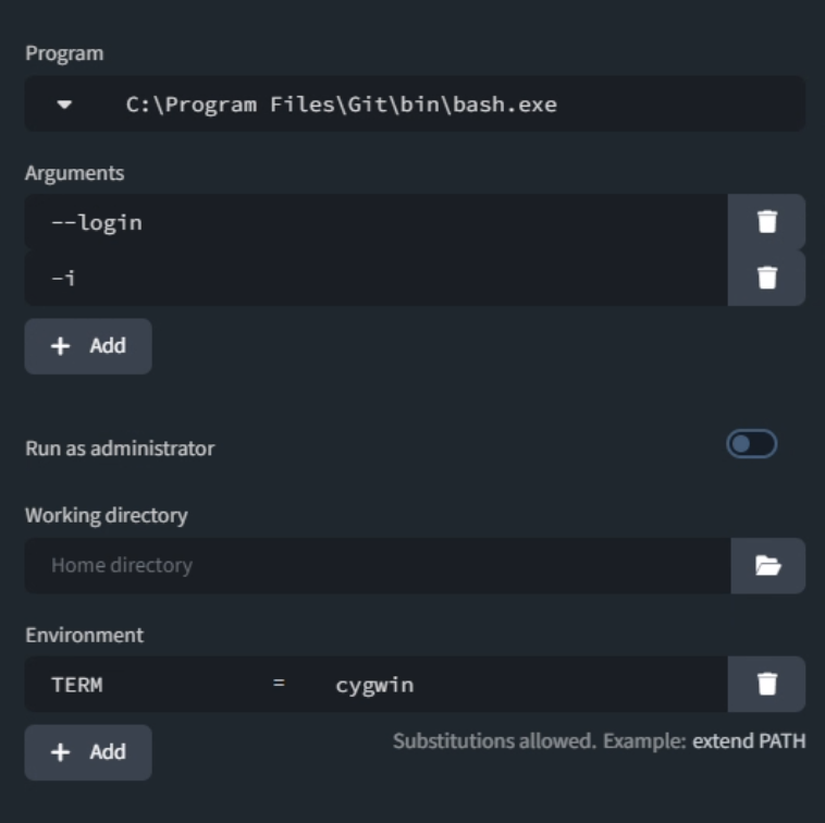 How to add Git Bash on Windows · Issue #1345 · Eugeny/tabby · GitHub