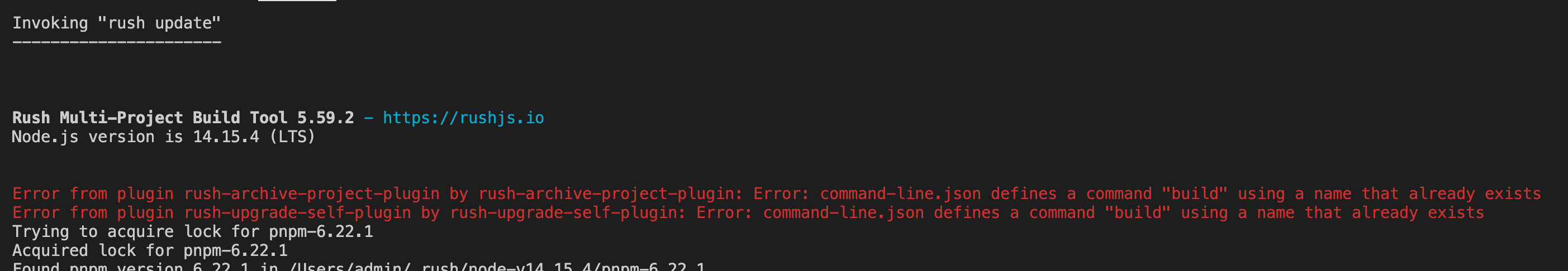 [rush] plugin custom command throw error in rush@5.59.2 · Issue #3155 · microsoft/rushstack · GitHub