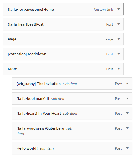 Short code for menu item icons (菜单图标短代码) · Issue #168 · mashirozx/sakura · GitHub