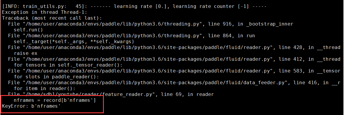 视频分类中用CPU跑的时候没有结果，用的模型是attention lstm。python3.5。paddle1.5.1。Ubuntu系统跑的 ...