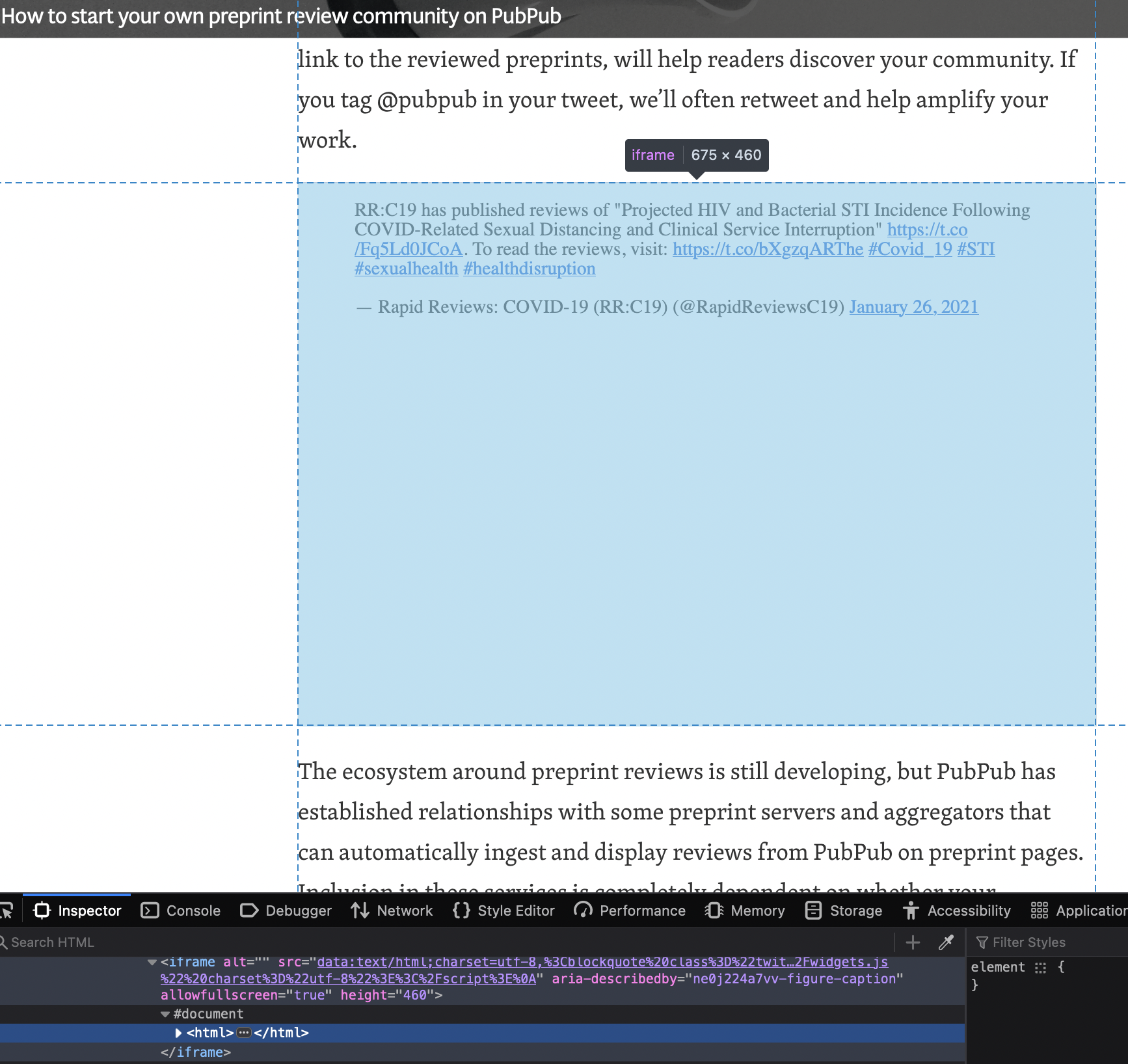Twitter embed doesn't render properly on Mac/FF · Issue #2524 · pubpub/pubpub · GitHub