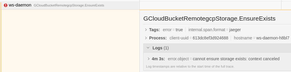 Handle Context Canceled In Gcloudbucketremotegcpstorageensureexists · Issue 11732 · Gitpod Io