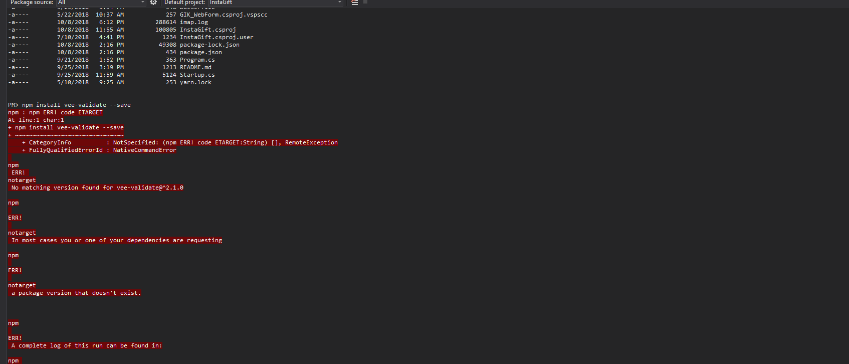 Npm Install Says No Matching Version For Vee Validate 2 1 0 · Issue 1642 · Logaretm Vee