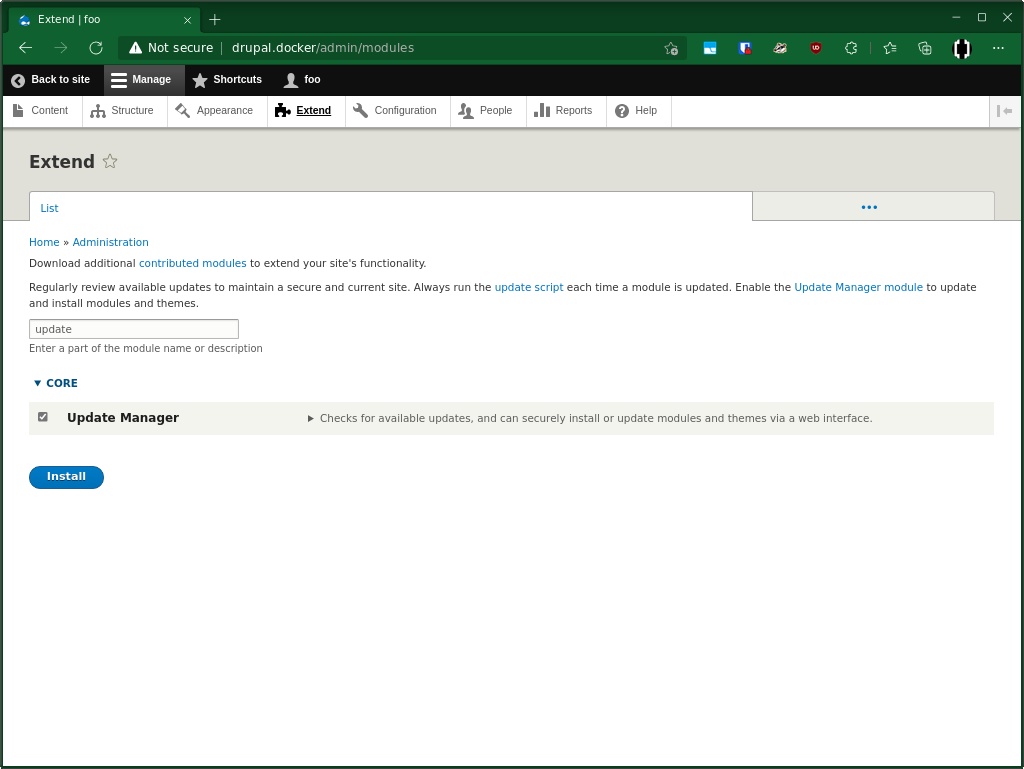 Ownership of /var/opt/drupal prevents core functions from working · Issue #193 · docker-library ...