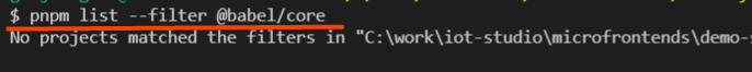 pnpm list --filter “@*” alway return No projects matched the filters · Issue #3452 · pnpm/pnpm ...