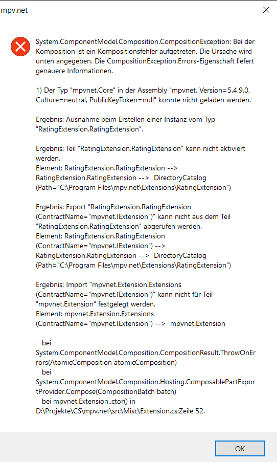 Random Composition Exception · Issue 266 · Mpvnet Player · Github