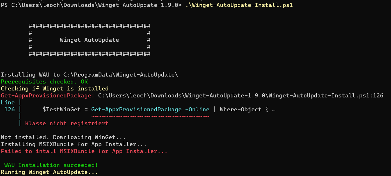Doesn't work anymore.. · Issue #70 · Romanitho/Winget-AutoUpdate · GitHub