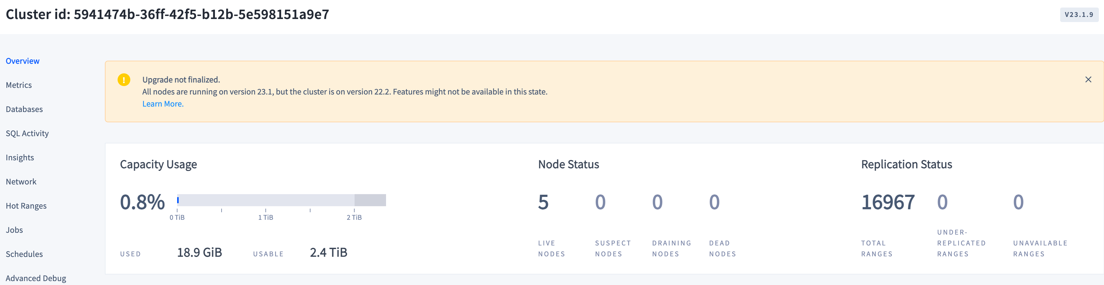 Dbconsole Improve Mixed Version State Reporting · Issue 110320 · Cockroachdb Cockroach · Github