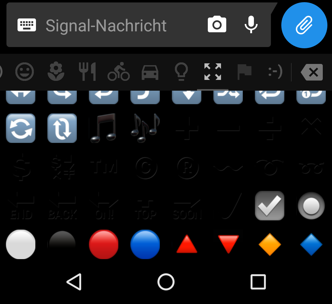 Some emojis are not visible in dark theme · Issue #6870 · signalapp/Signal-Android · GitHub