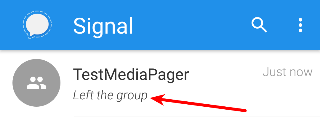 Display "x has left the group" instead of "Left the group" in conversation overview. · Issue ...