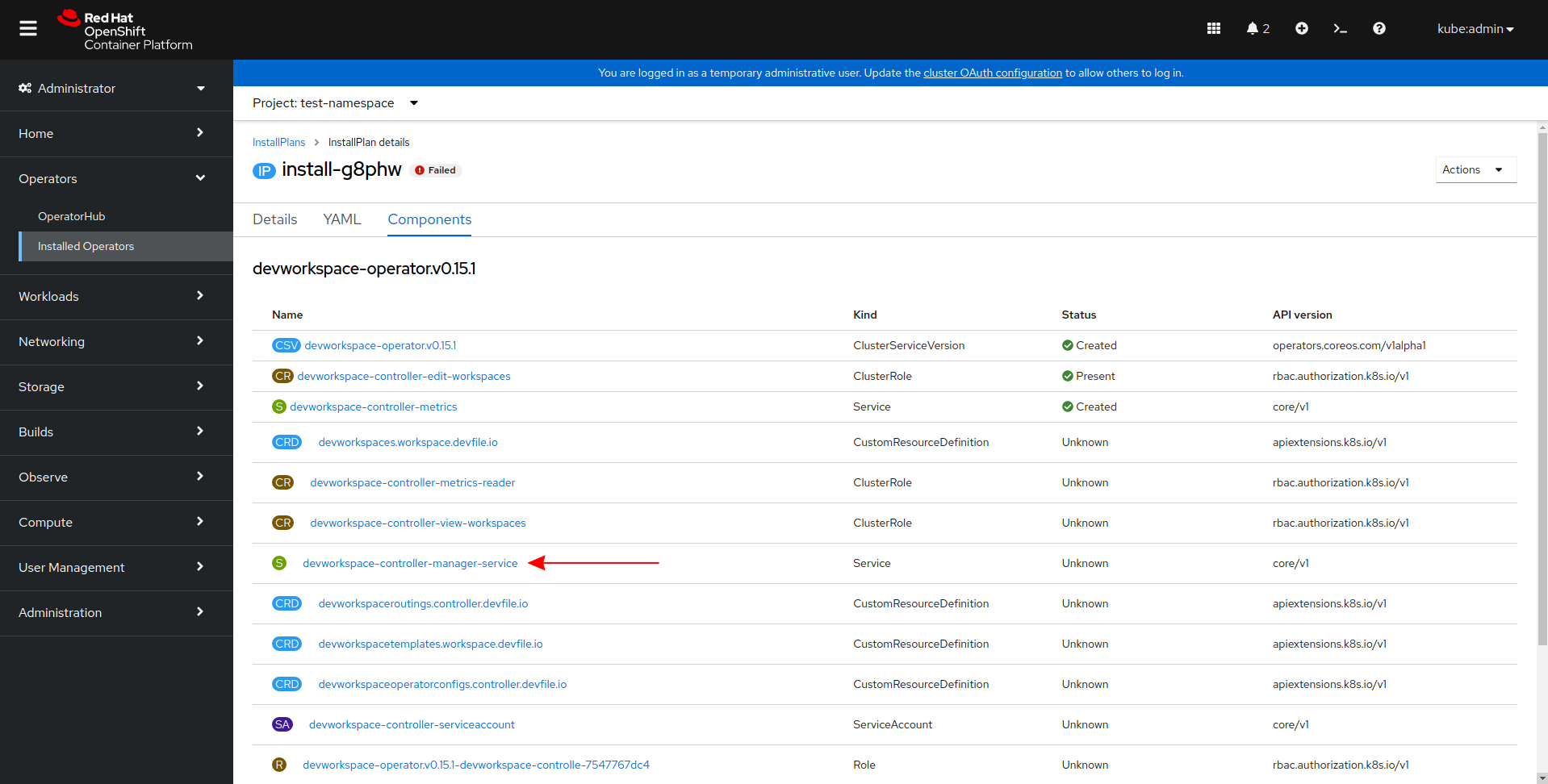 Attempting To Reinstall An Operator That Uses Conversion Webhooks Fails · Issue 2830 · Operator