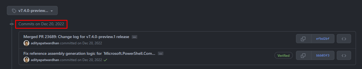 What branch is version 7.4 building from? · PowerShell PowerShell · Discussion #19090 · GitHub