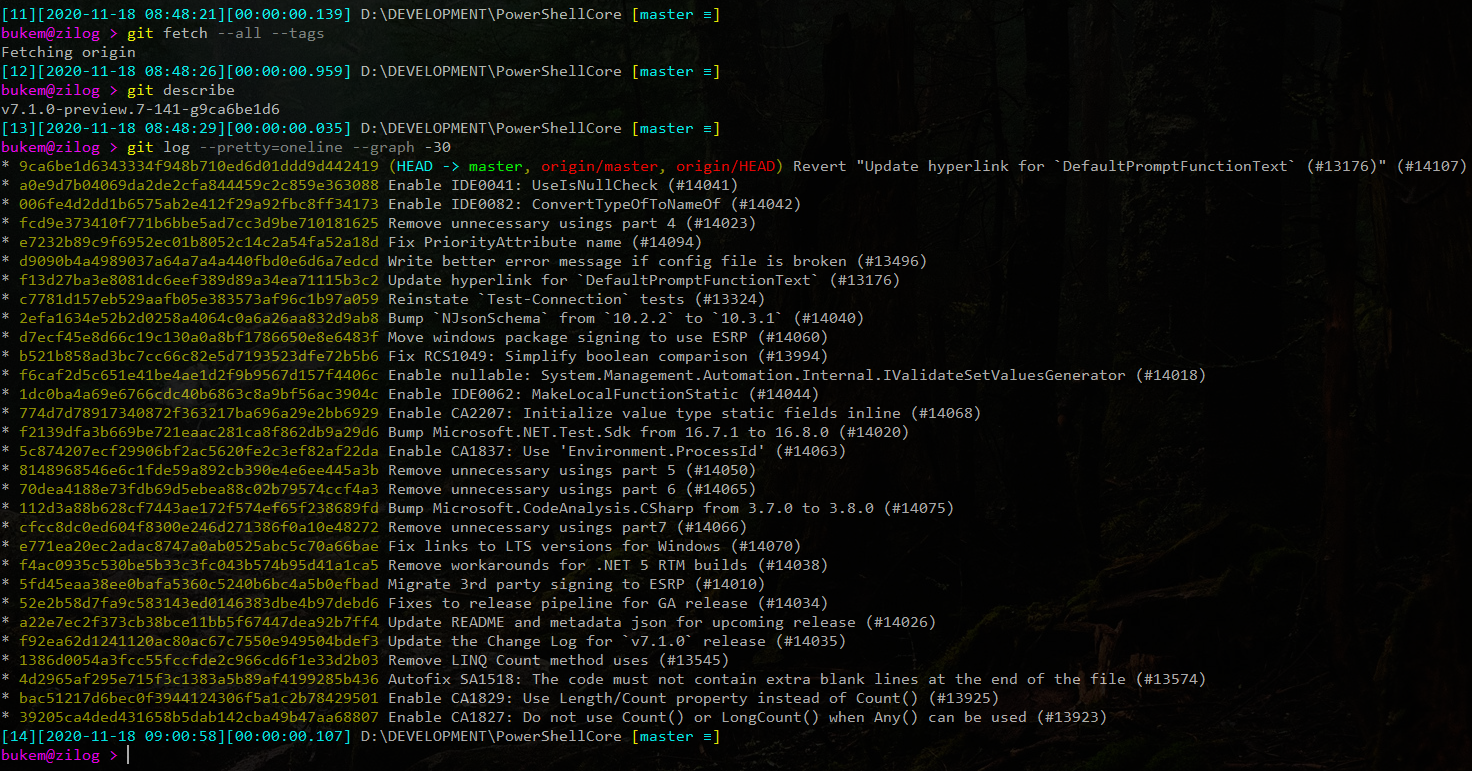 Update tags on master repository · Issue #14116 · PowerShell/PowerShell · GitHub