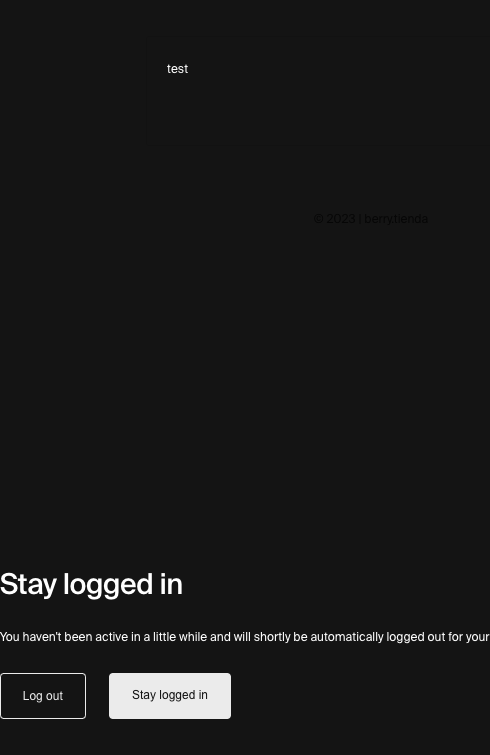 Stay logged in component shown in custom view only in production ...