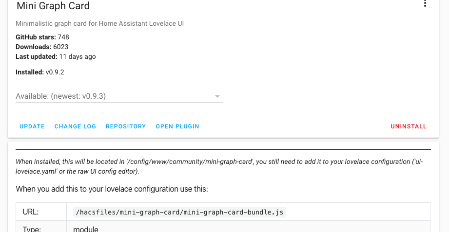 Mini Graph Card Fails To Update To The Latest Version · Issue 992