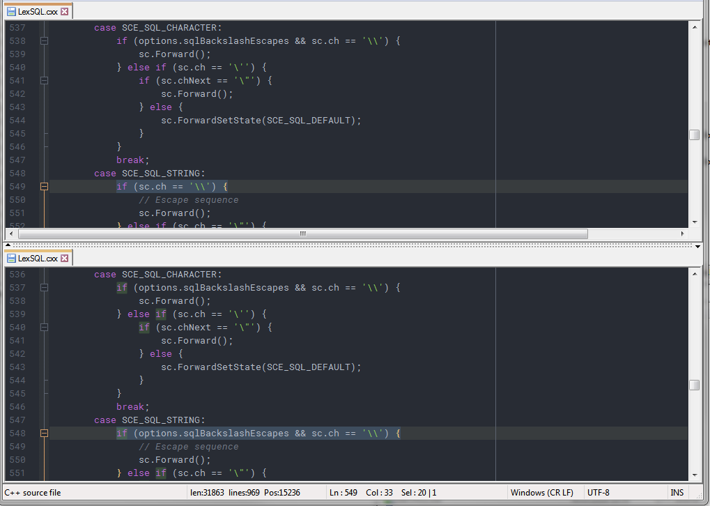 Syntax Highlighting Sql Literal String · Issue 4743 · Notepad Plus Plusnotepad Plus Plus 