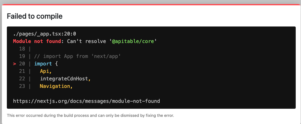 question: failed while developing locally · Issue #728 · apitable/apitable · GitHub