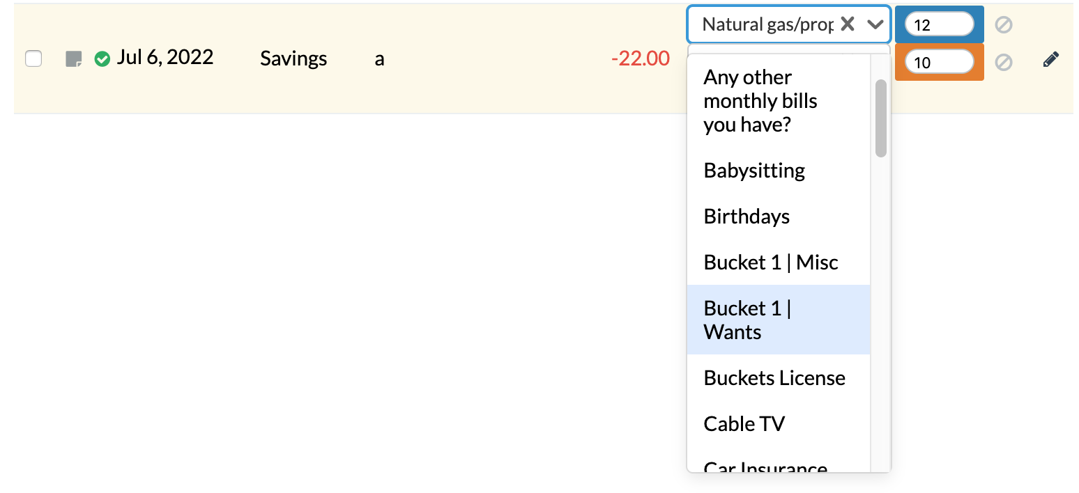 Group Buckets When Assigning A Transaction To A Bucket · Issue 594 · Bucketsapplication · Github