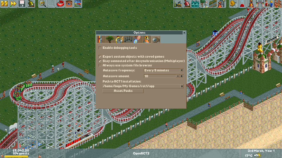 Rendering issue in options menu · Issue #20343 · OpenRCT2/OpenRCT2 · GitHub