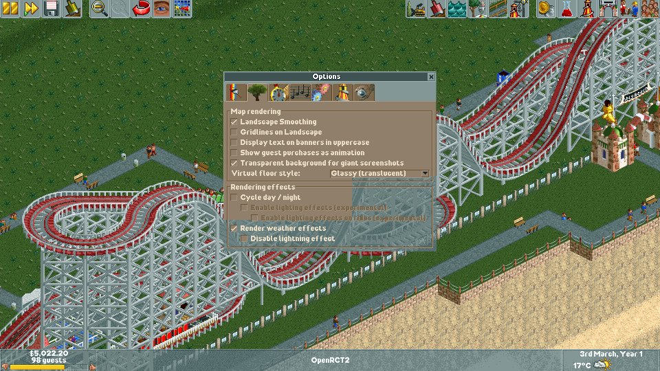 Rendering issue in options menu · Issue #20343 · OpenRCT2/OpenRCT2 · GitHub