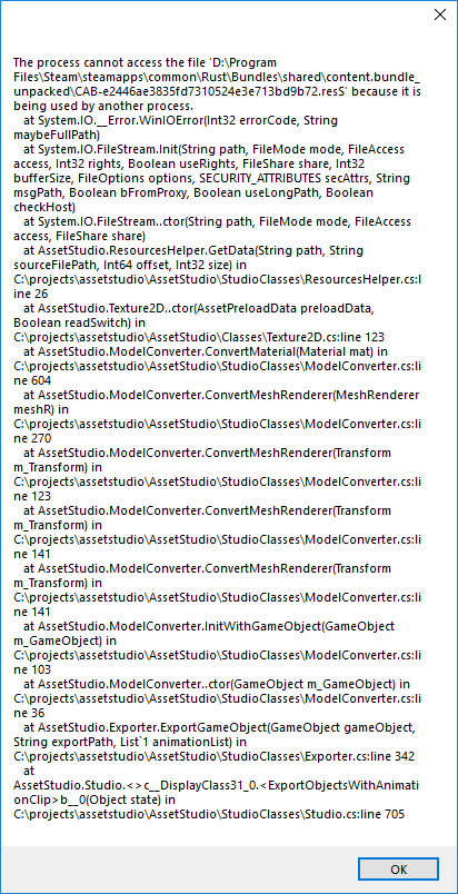 Model > Export selected objects (with animation clip) error. · Issue #256 · Perfare/AssetStudio ...