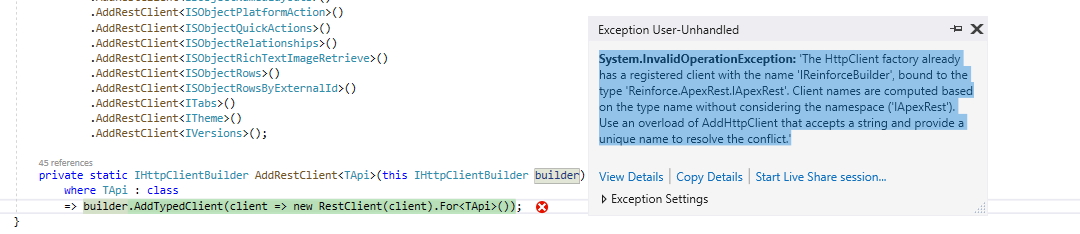 Bug on IServiceCollectionExtensions.cs · Issue #97 · deesejohn/Reinforce · GitHub