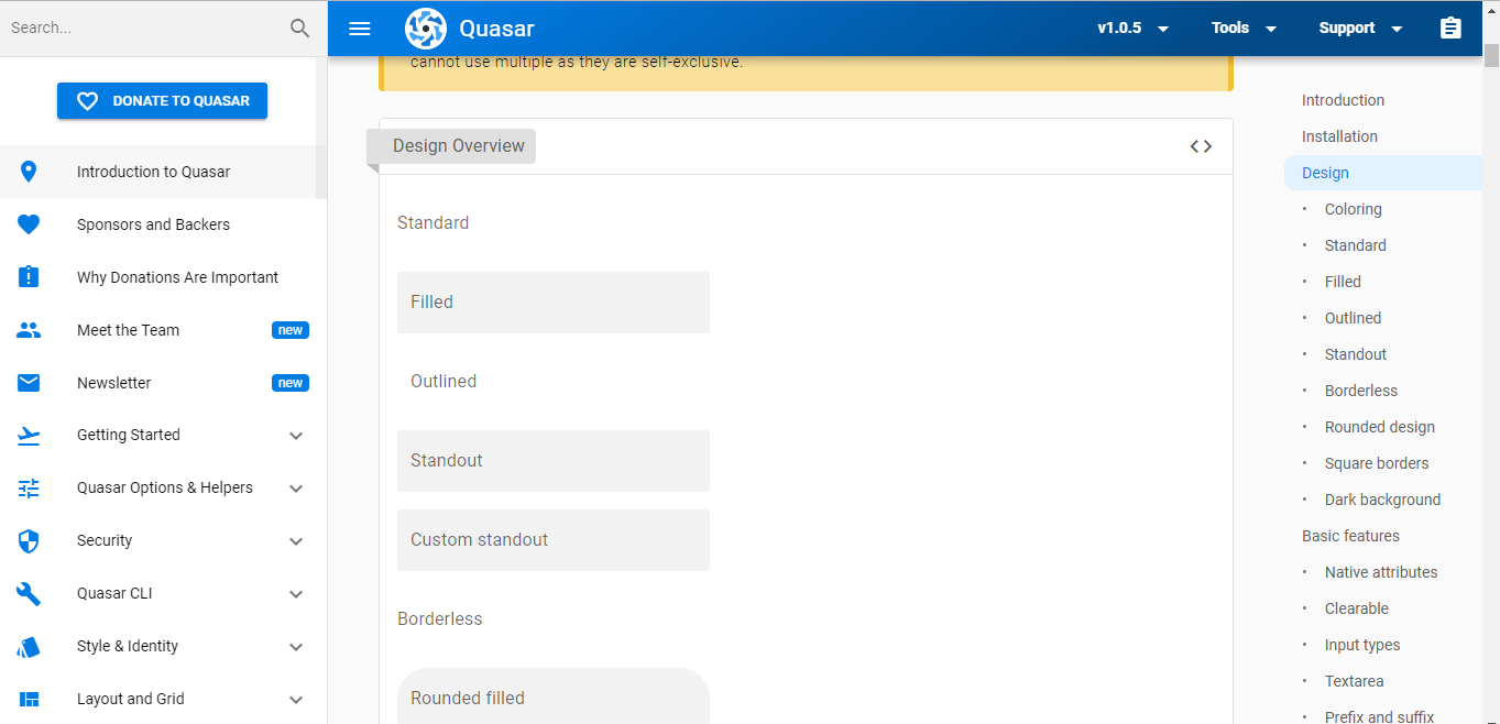 Input component has no outlined border. · Issue #4893 · quasarframework ...