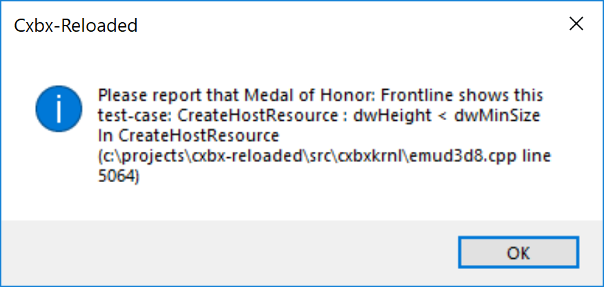 Medal Of Honor Frontline [EA-026] [1.01] · Issue #625 · Cxbx-Reloaded ...