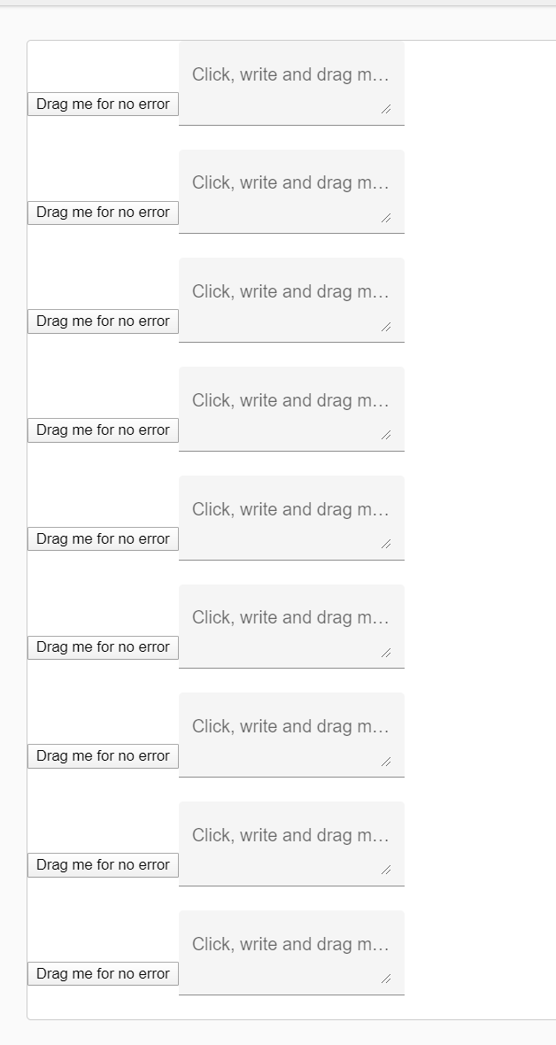 Drag And Drop Component With Matinput Textarea Throws An Exception · Issue 19463 · Angular