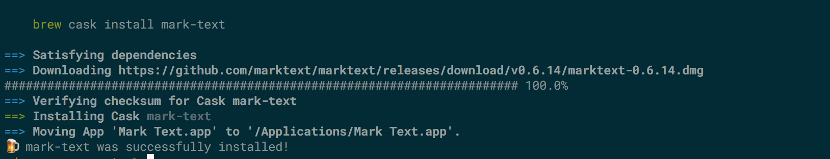 Can't install with brew cask · Issue #22 · marktext/marktext · GitHub
