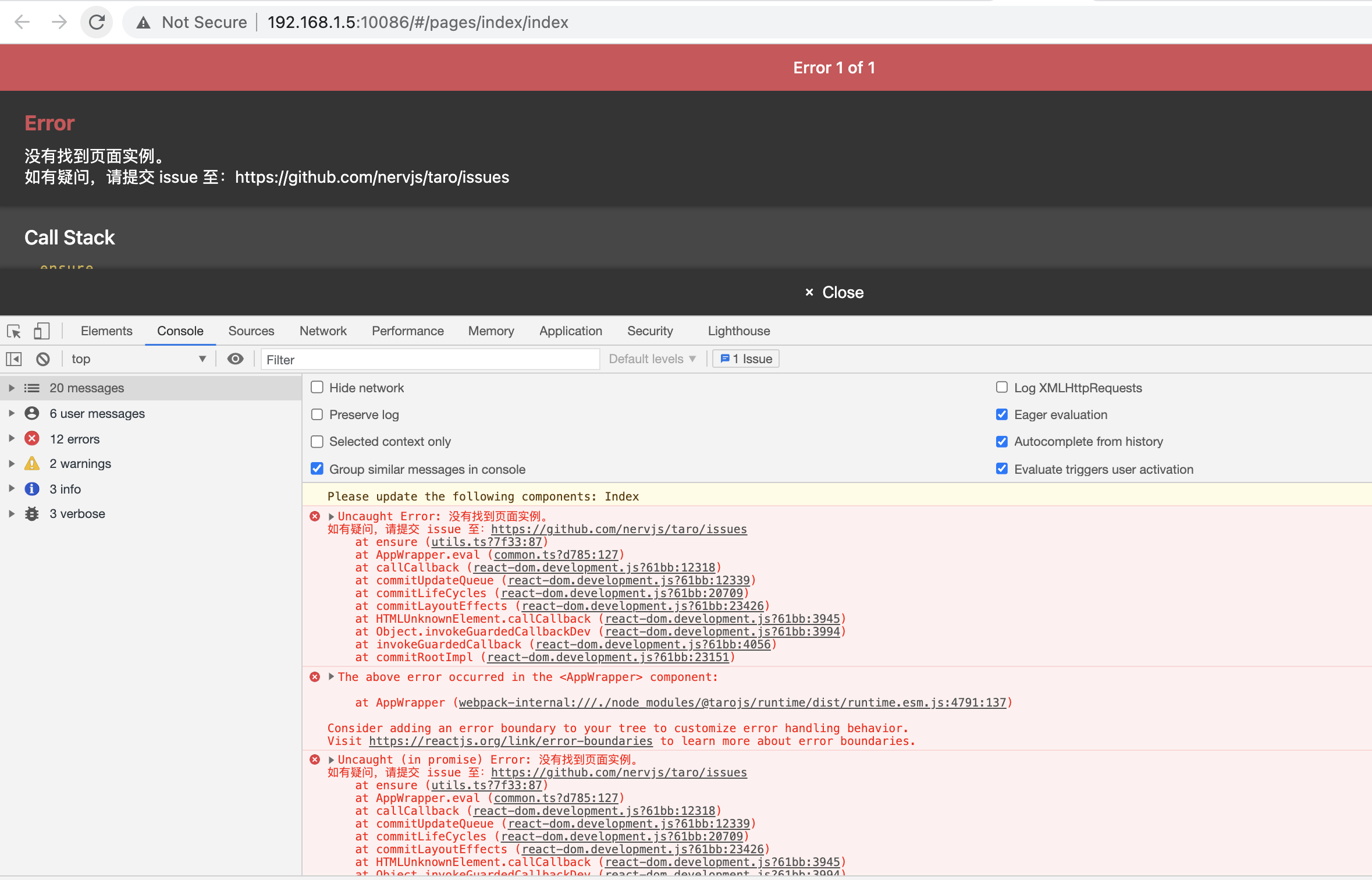 taro初始化项目启动报错 · Issue #9534 · NervJS/taro · GitHub